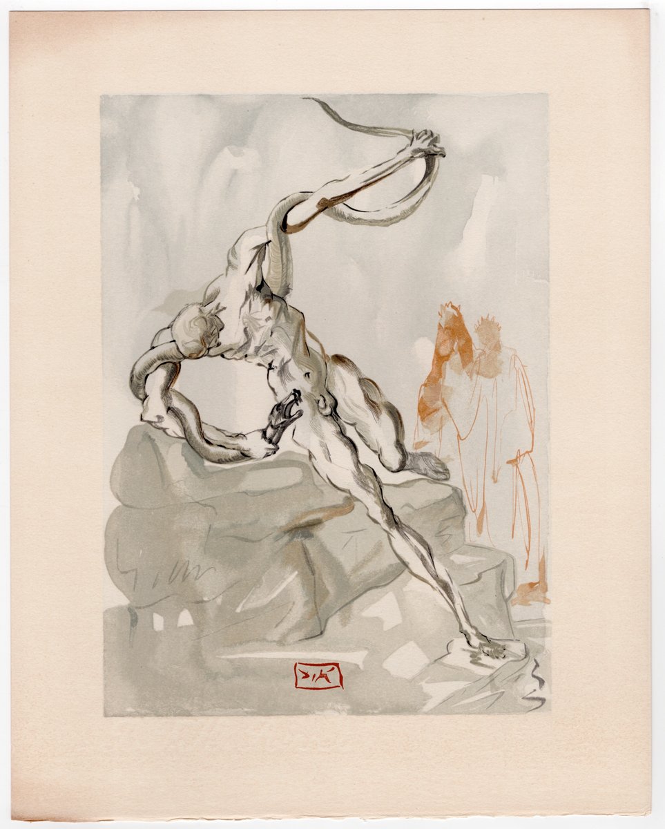 Salvador Dali, The Punishment of Vanni Fucci, 1964, Original Woodcut ...