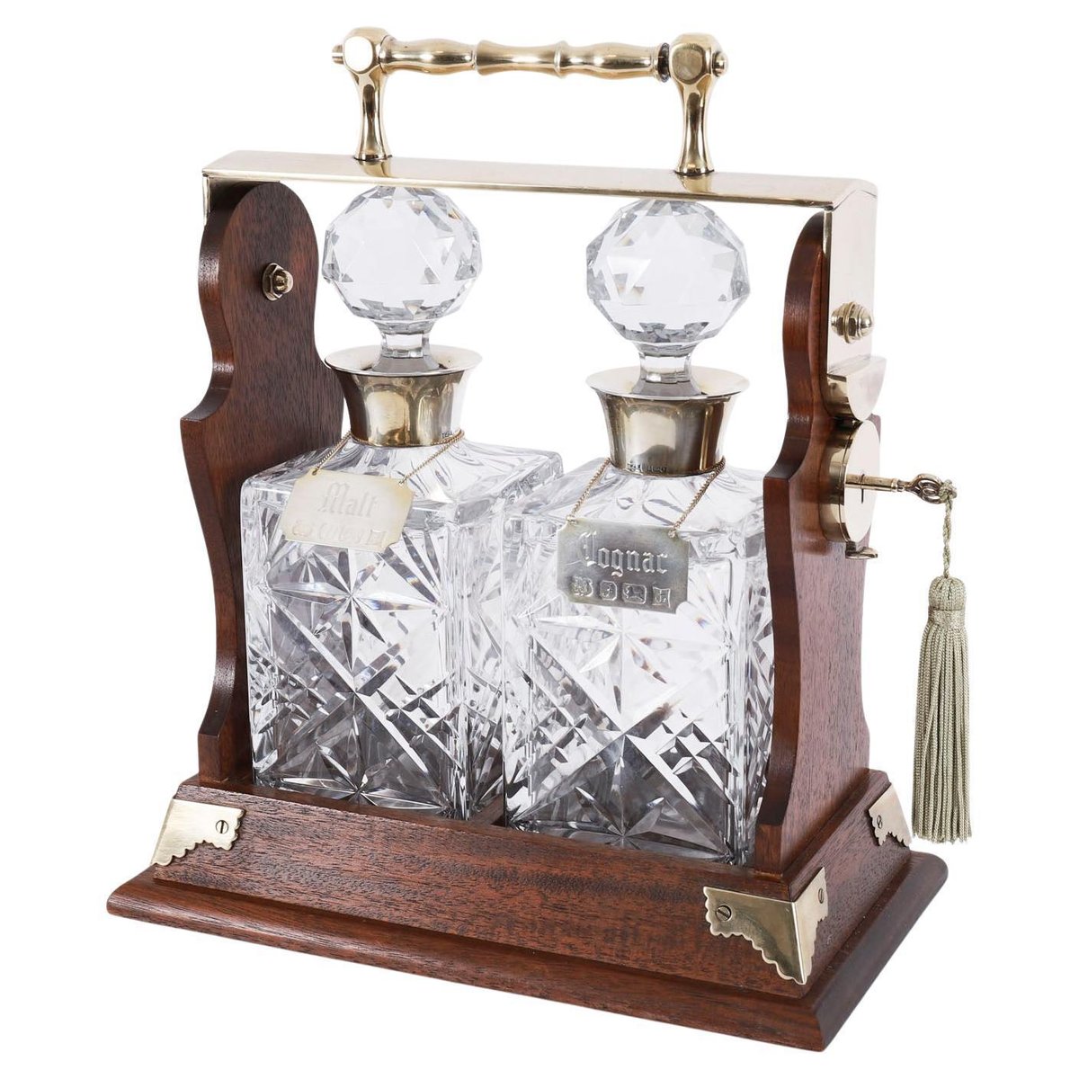 Vintage 20th Century Victorian Silver Plated Tantalus Set from SJ Rose ...