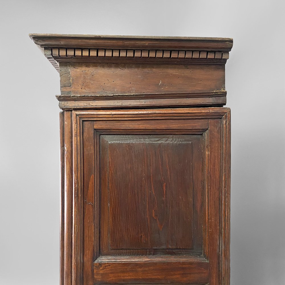 Antique Baroque Wood Wardrobe with Doors, 1700s for sale at Pamono