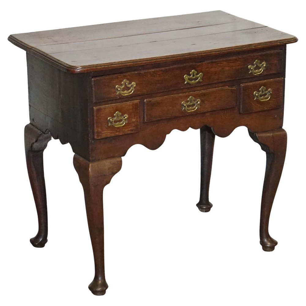 Antique English Georgian Oak Desk, 1700s for sale at Pamono