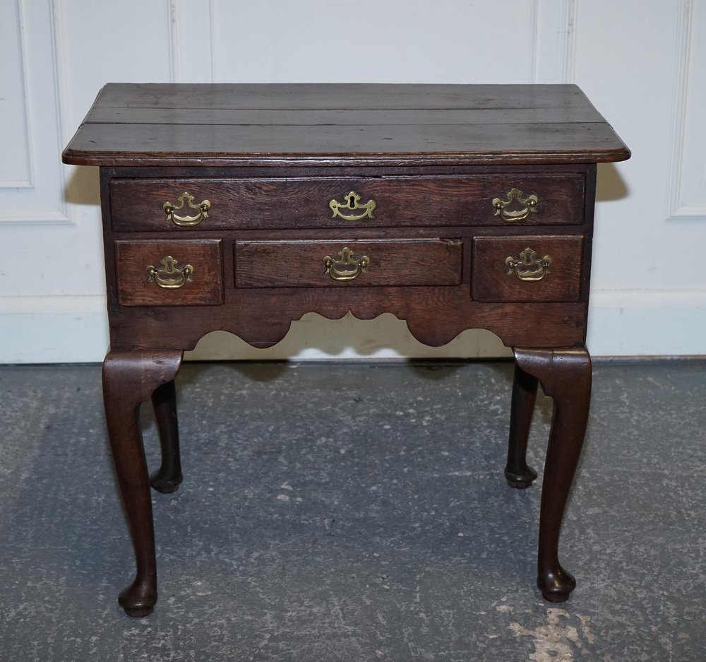 Antique English Georgian Oak Desk, 1700s for sale at Pamono