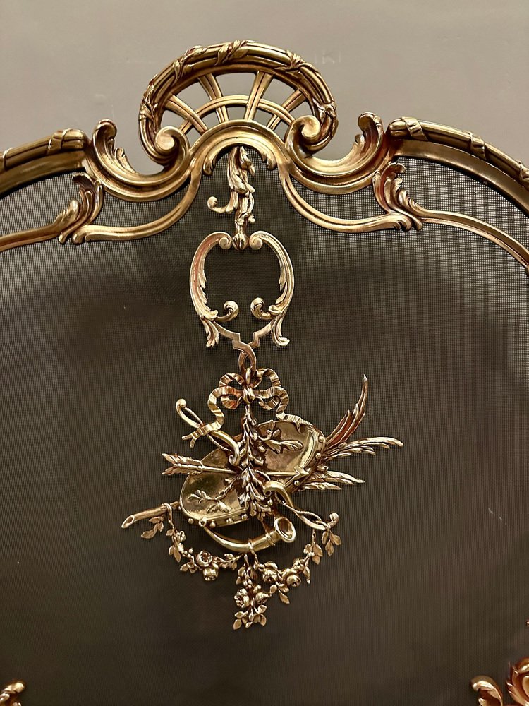 French Rococo Bronze Fire Screen from Bouhon Freres, 1880s for sale at ...