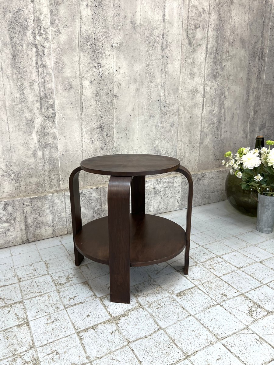 Art Deco Dark Wooden Side Table, 1920s for sale at Pamono
