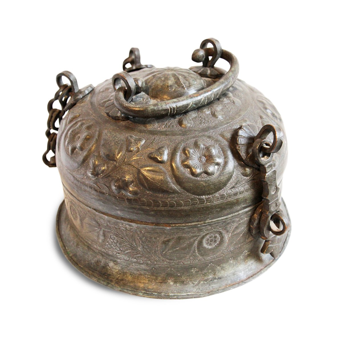Antique Indian Copper Chapati Box for sale at Pamono