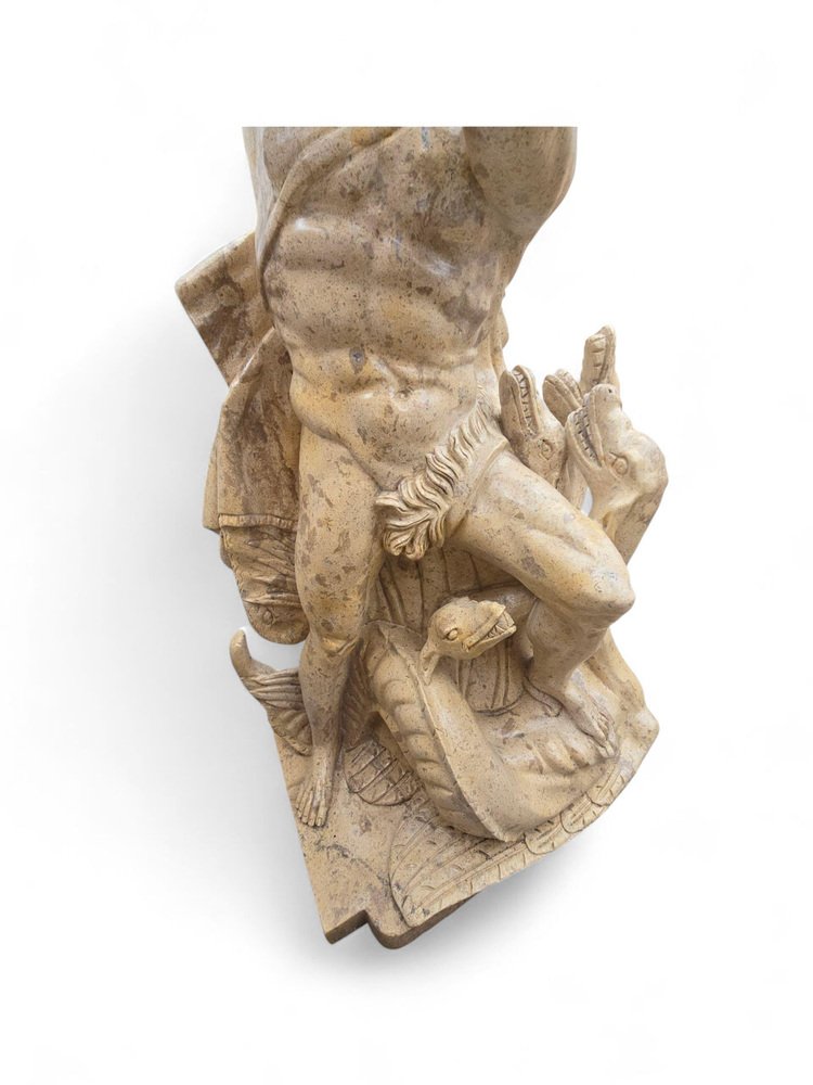 Marble Sculpture of Hercules Fighting the Serpents, Italy, Early 20th ...