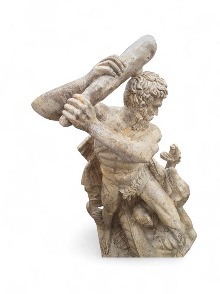 Marble Sculpture of Hercules Fighting the Serpents, Italy, Early 20th ...