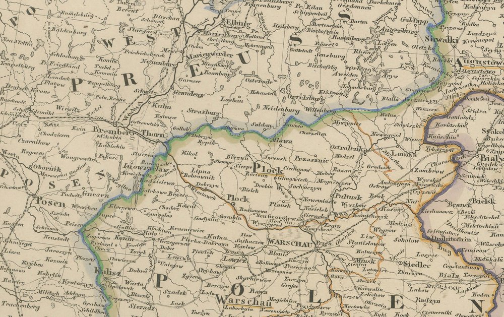 Map of the Baltic States and Inner Russia to Moscow by Justus Perthes ...