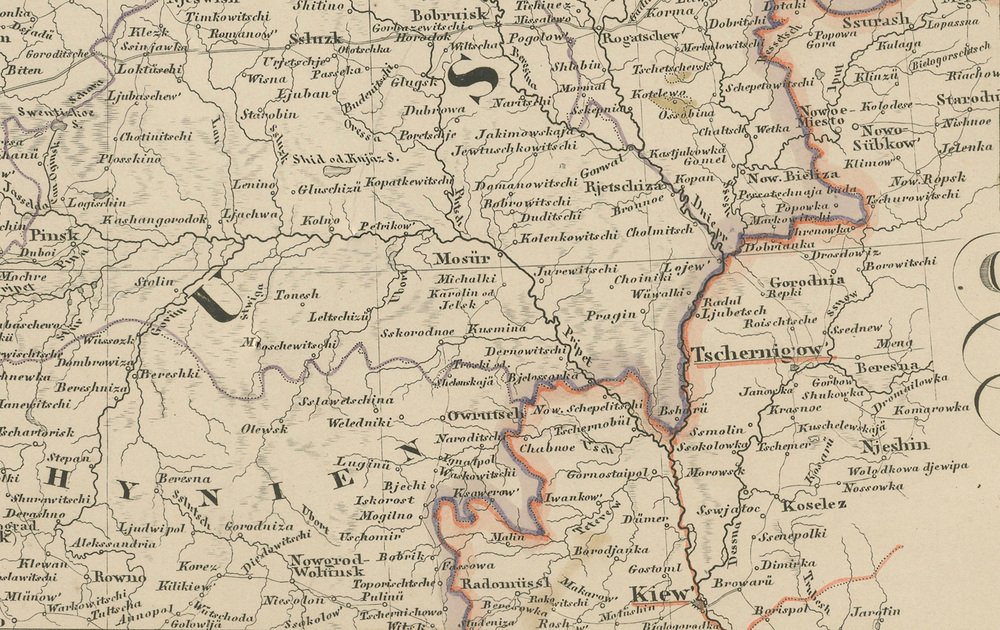 Map of the Baltic States and Inner Russia to Moscow by Justus Perthes ...