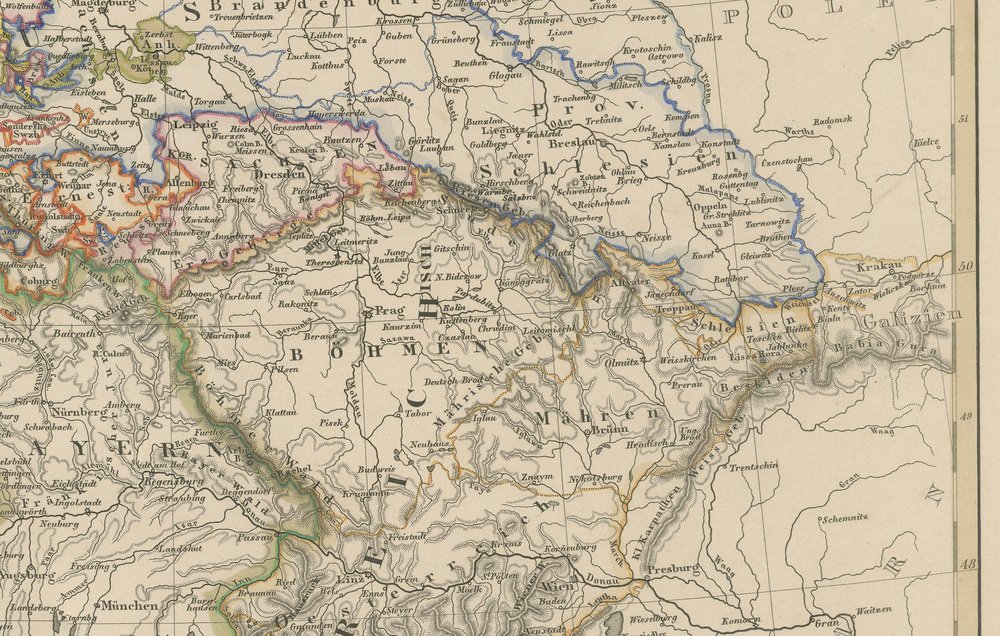 Antique Map of Germany, 1857 for sale at Pamono