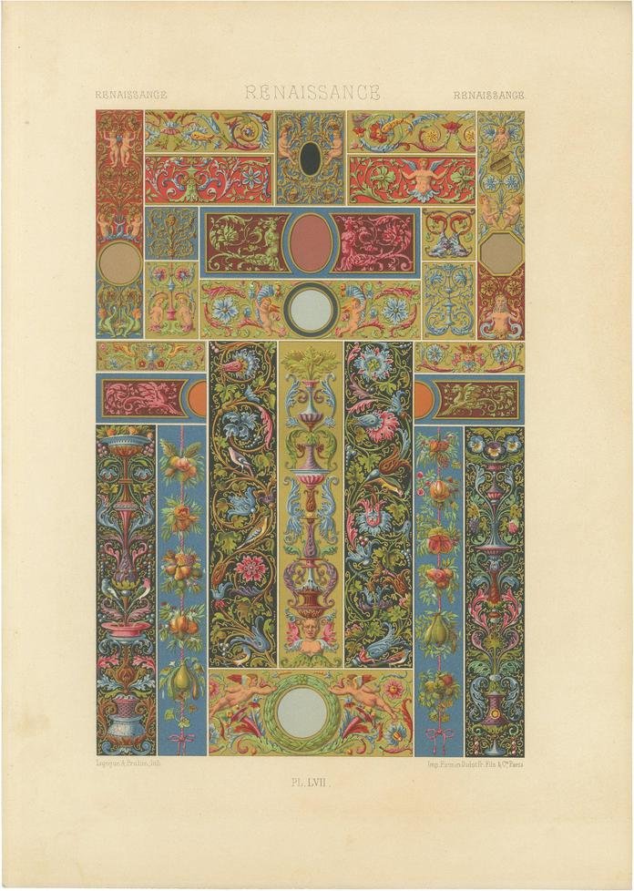 Renaissance Decorative Borders and Panels, 1869, Paper for sale at Pamono