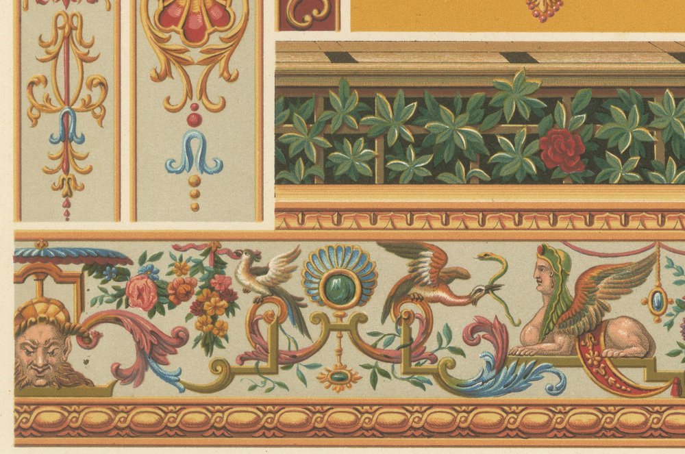 Neoclassical and Chinoiserie Motifs, Paper for sale at Pamono