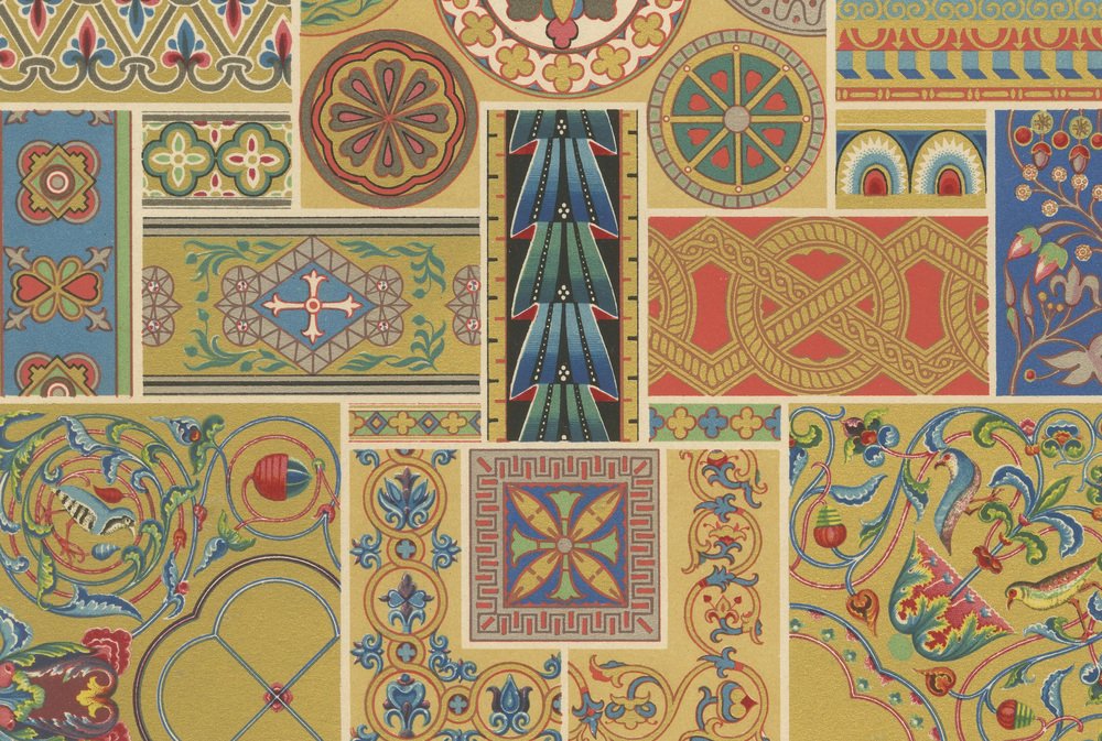 Architectural and Mosaic Patterns, 1869, Paper for sale at Pamono