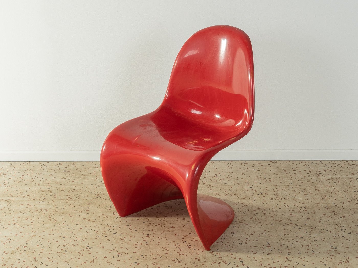Panton Chair in Red by Verner Panton for Vitra, 1960s for sale at Pamono