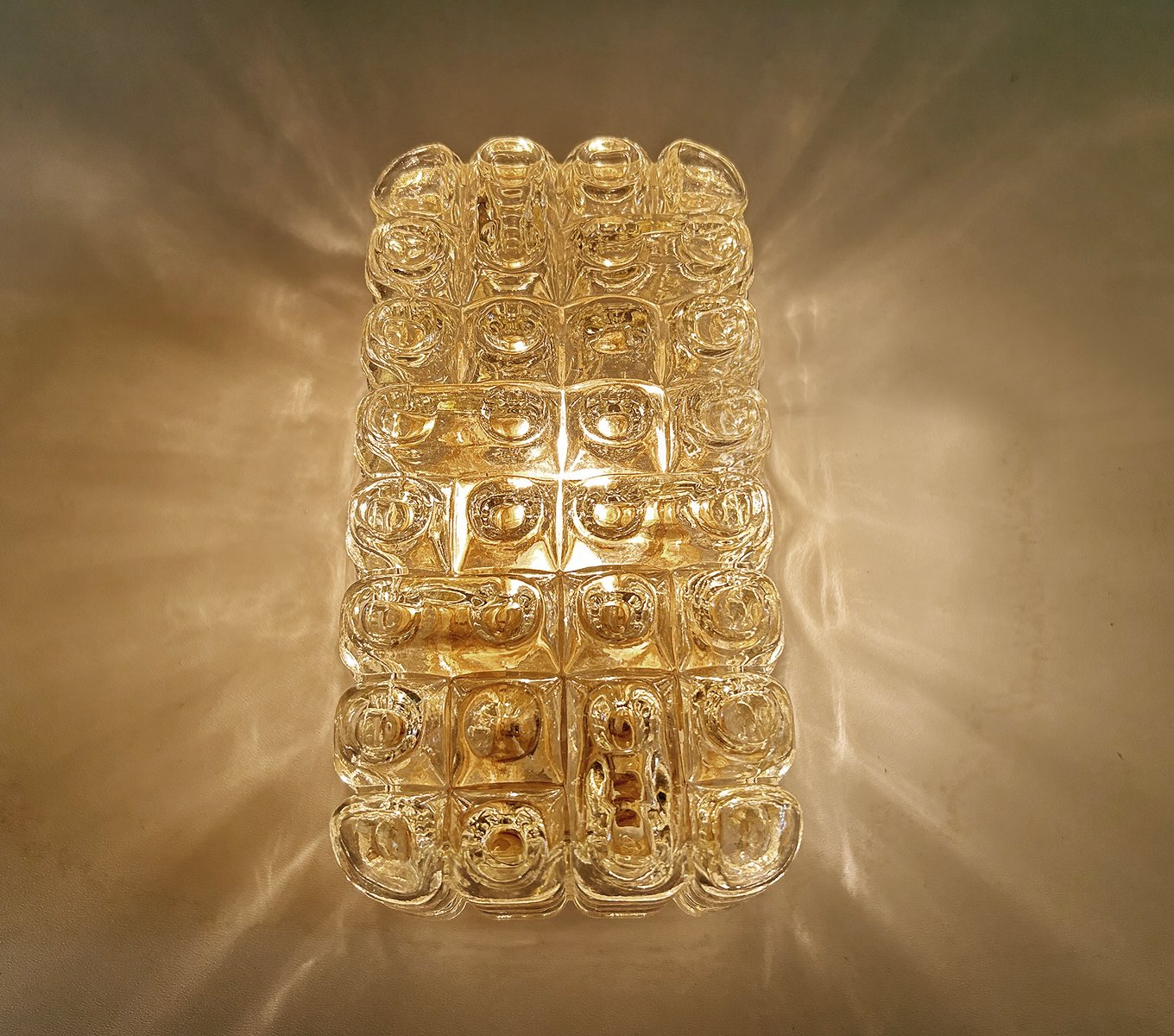 Vintage Bubble Glass Sconce by Erco, 1960s for sale at Pamono
