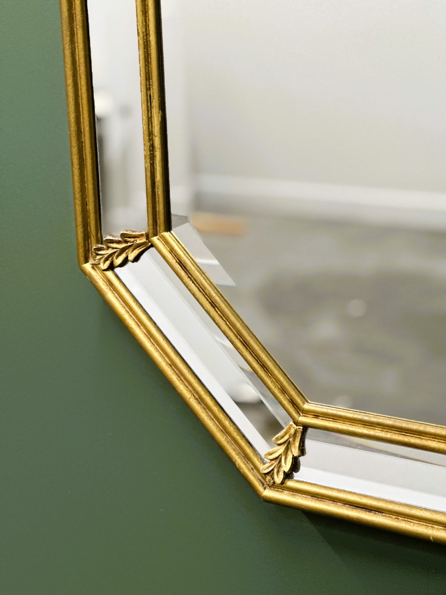 Miroir Octogonal Néoclassique Vintage par Deknudt, Belgique, 1980s en ...