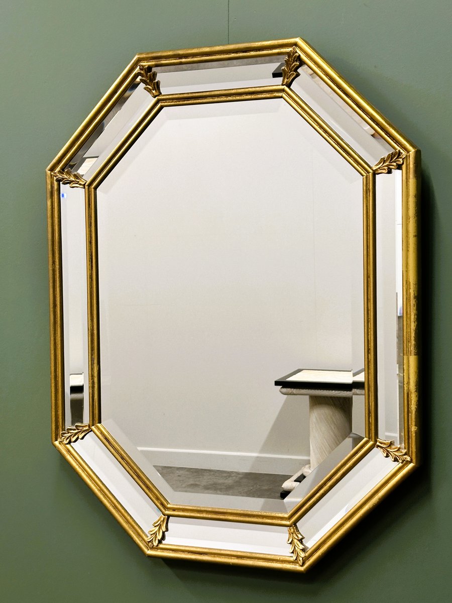 Miroir Octogonal Néoclassique Vintage par Deknudt, Belgique, 1980s en ...