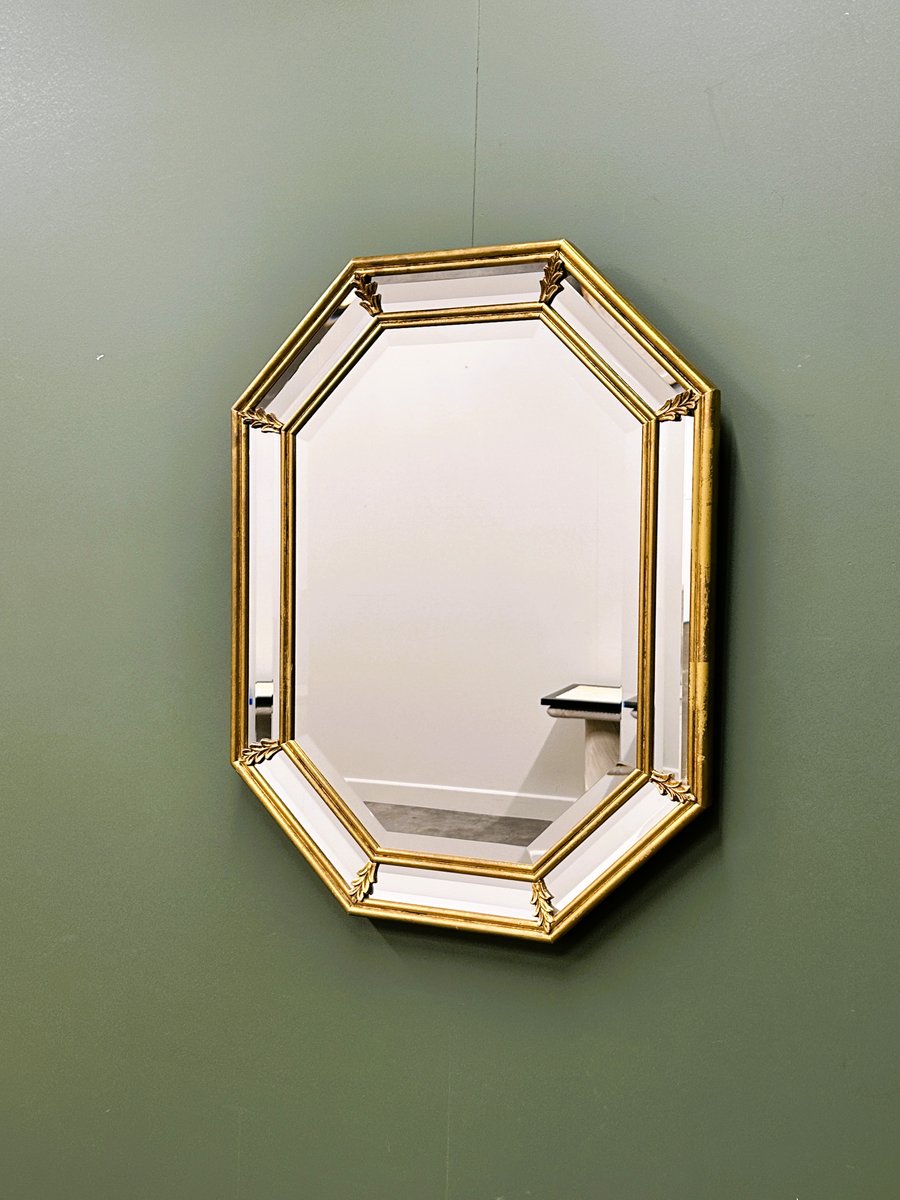 Miroir Octogonal Néoclassique Vintage par Deknudt, Belgique, 1980s en ...