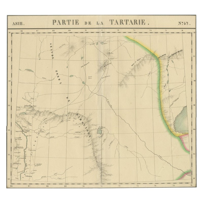Antique Map of Tartary, 1827 for sale at Pamono