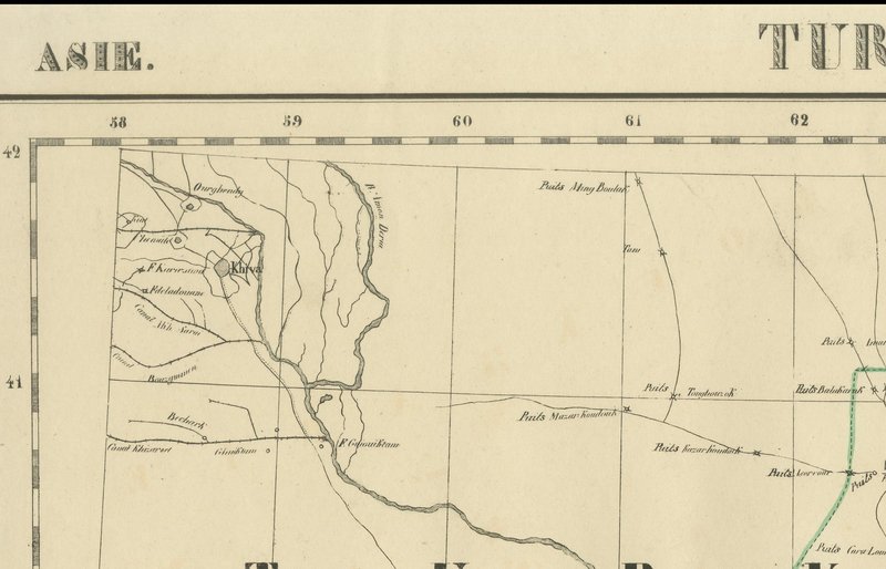 Antique Map of Turkestan by Vandermaelen, 1827 for sale at Pamono