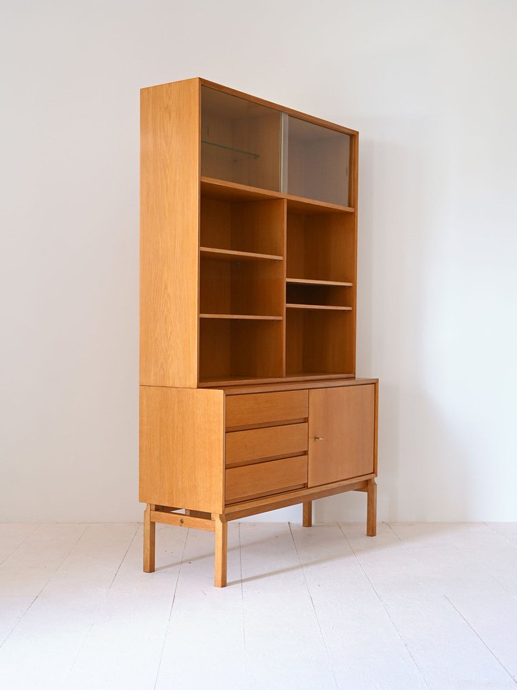 Oak Bookcase by Grabinski, 1960s for sale at Pamono