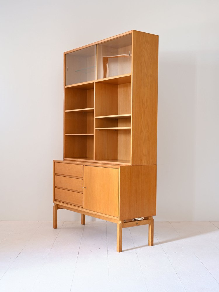 Oak Bookcase by Grabinski, 1960s for sale at Pamono