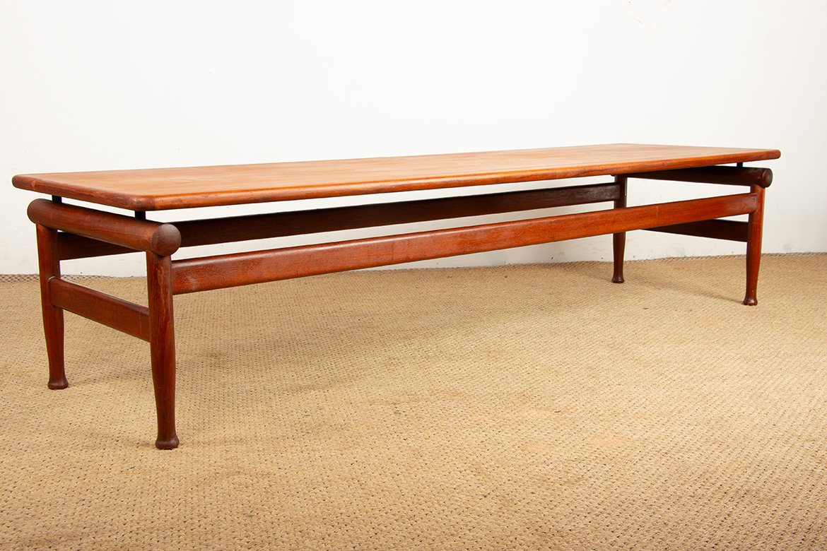 Large Danish Teak Hall Bench by Kai Lyngfeld-Larsen for Søborg ...