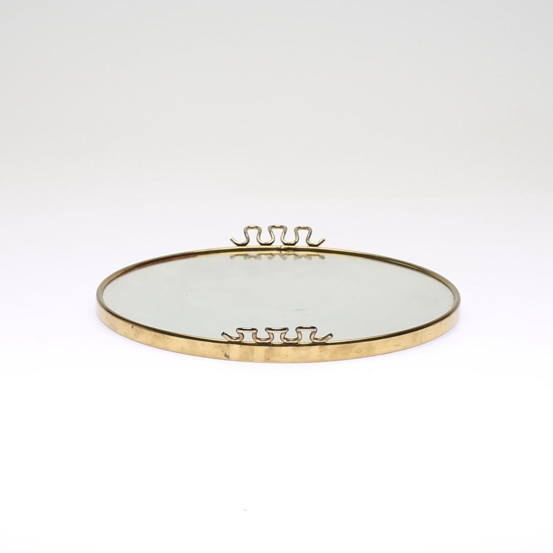 Brass and Mirror Tray by Josef Frank for Svenskt Tenn, Sweden, 1940s ...