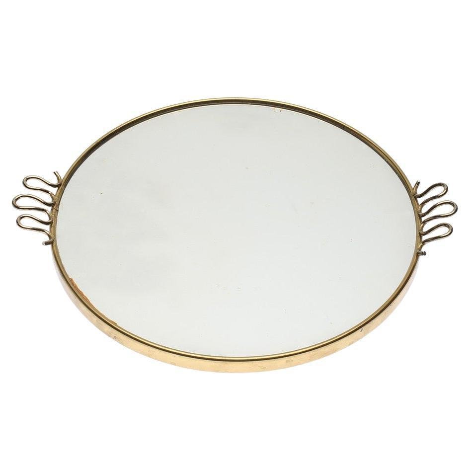 Brass and Mirror Tray by Josef Frank for Svenskt Tenn, Sweden, 1940s ...
