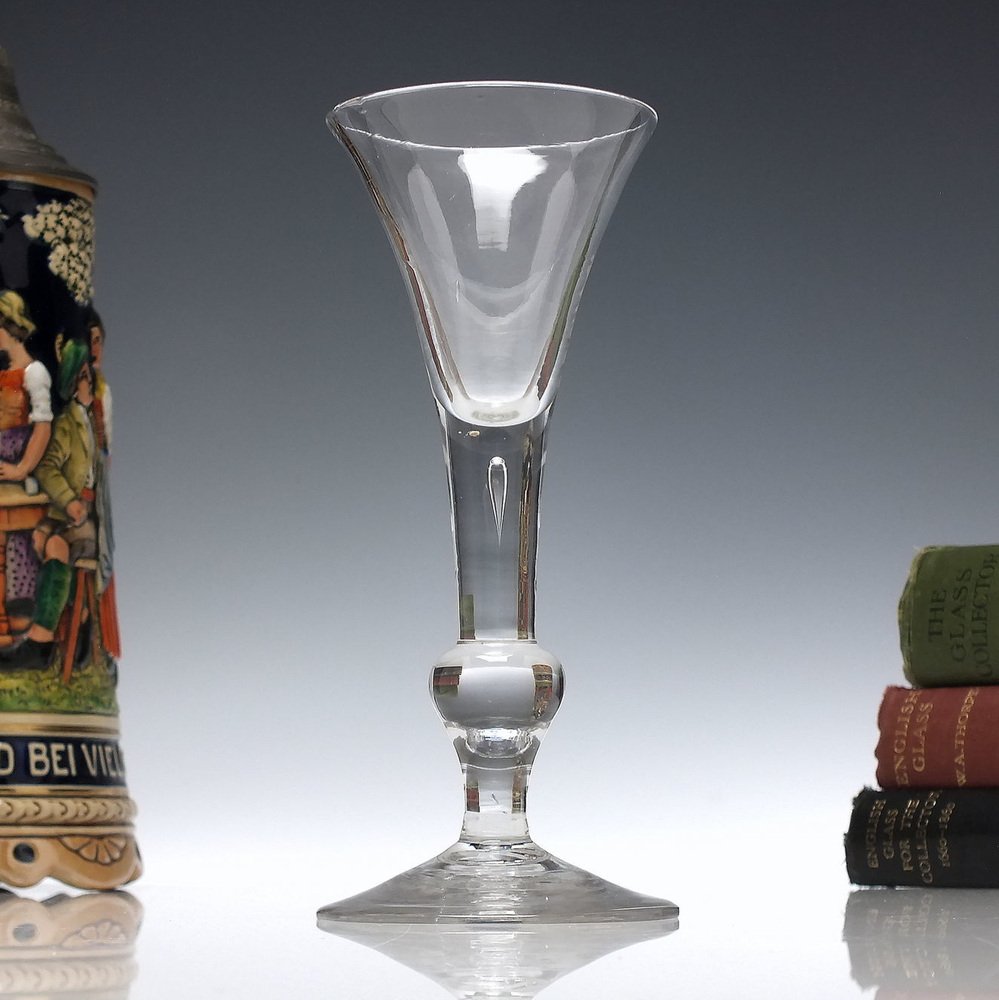 18th Century Kit Kat Balustroid Wine Glass, 1740 for sale at Pamono