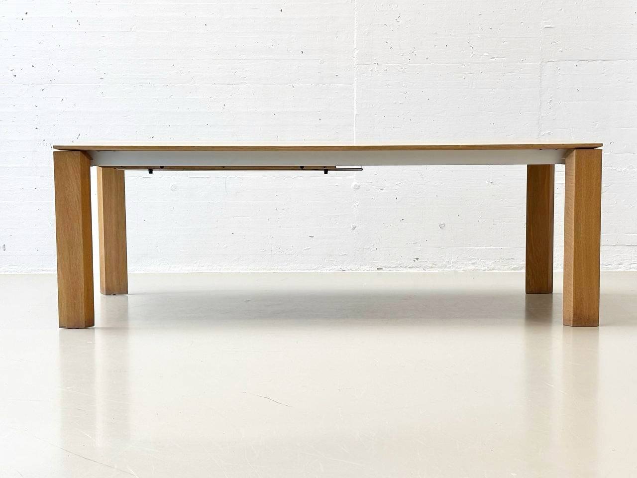 Large Dining Table in Knotted Oak with Integrated Insert Leaf from ...