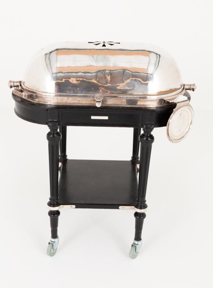 Silver Plate Beef Carving Trolley, 1930s for sale at Pamono