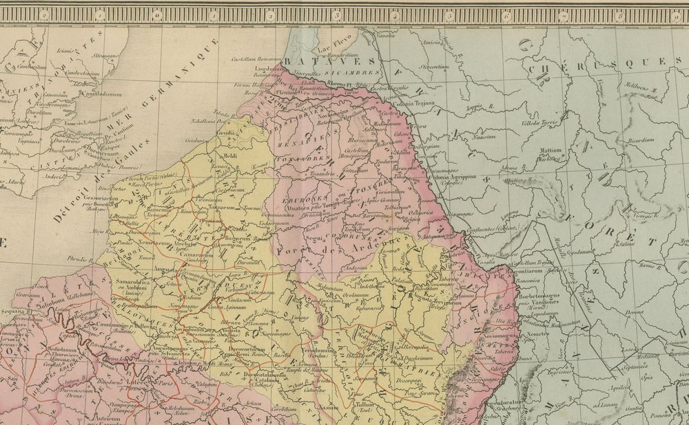 Antique Map of La Gaule by Andriveau-Goujon, 1861 for sale at Pamono