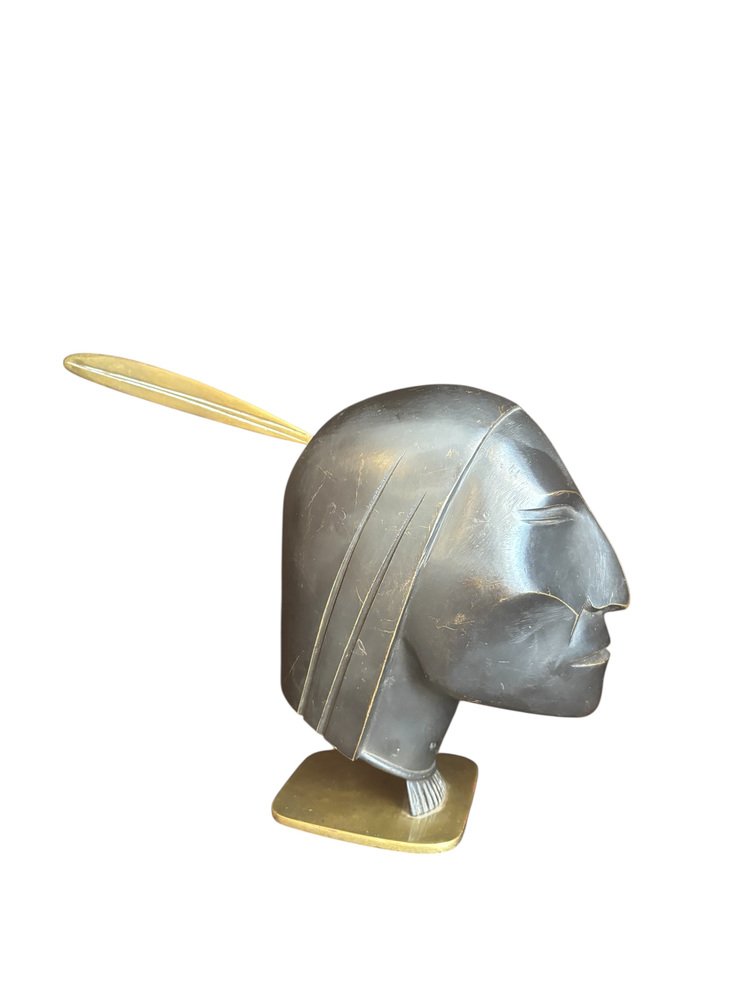 Head Sculpture by Franz Hagenauer for Werkstätte Hagenauer Wien, 1950s ...