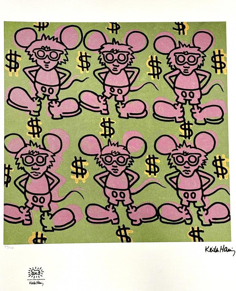 Keith Haring, Andy Mouse, Lithograph for sale at Pamono