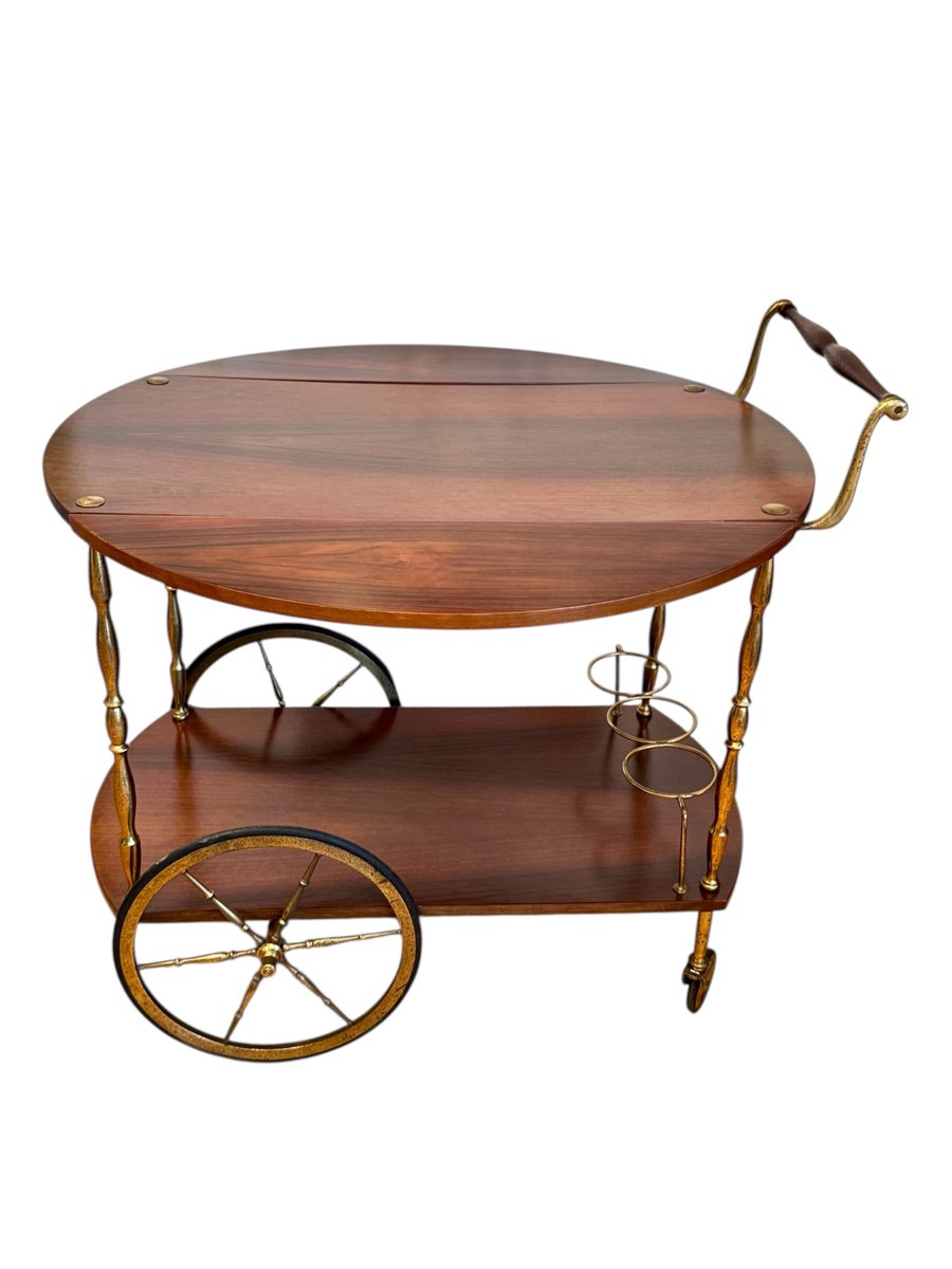 Hollywood Regency Drop Leaf Trolley, Italy, 1950s for sale at Pamono