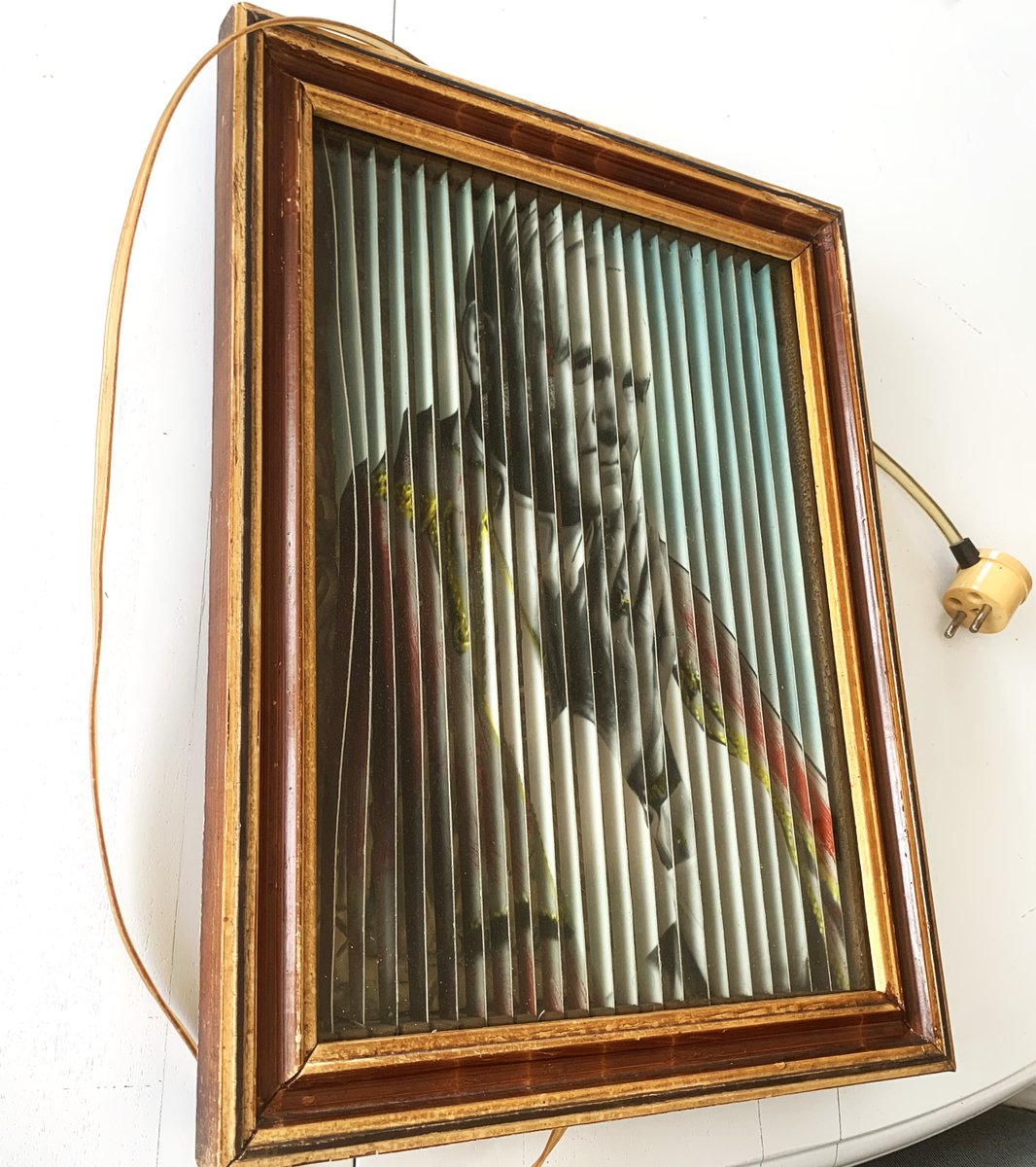 3D Image of the Virgin Mary & John Paul II with Backlight, 1980s for ...