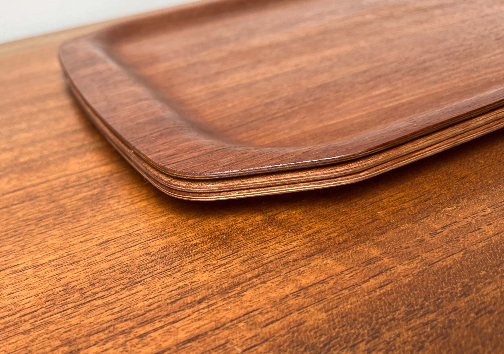 Mid-Century Modern Form Stabil Teak Trays from Langva, 1960s, Set of 3 ...