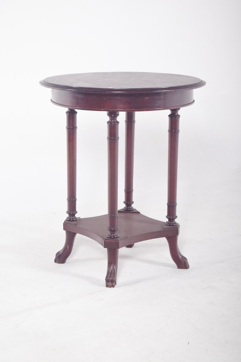 English Round Wood Coffee Table, 1890s for sale at Pamono