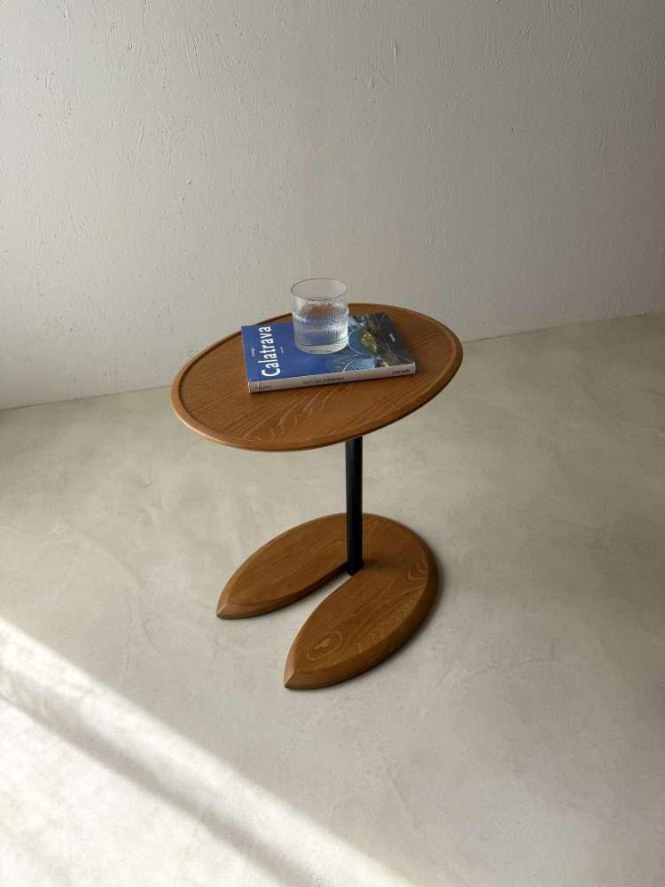 Vintage Organic Shaped Adjustable Elipse Side Table from Ekornes for ...