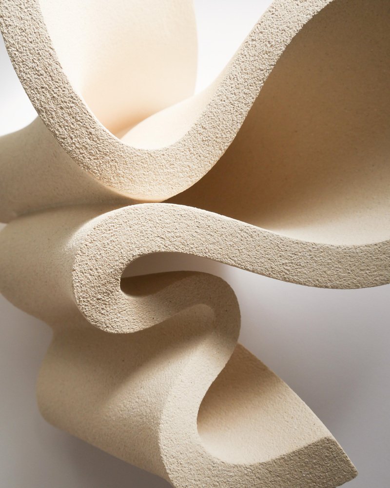 Ribbon Vase II in Stoneware Clay by Aleksandra Krasnopolska for sale at ...