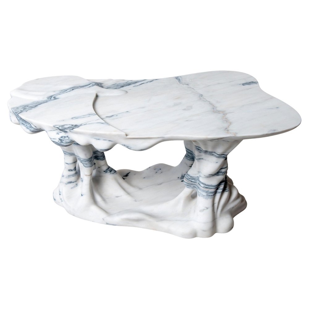 Marsili Handmade Coffee Table in White Marble by Manta for sale at Pamono