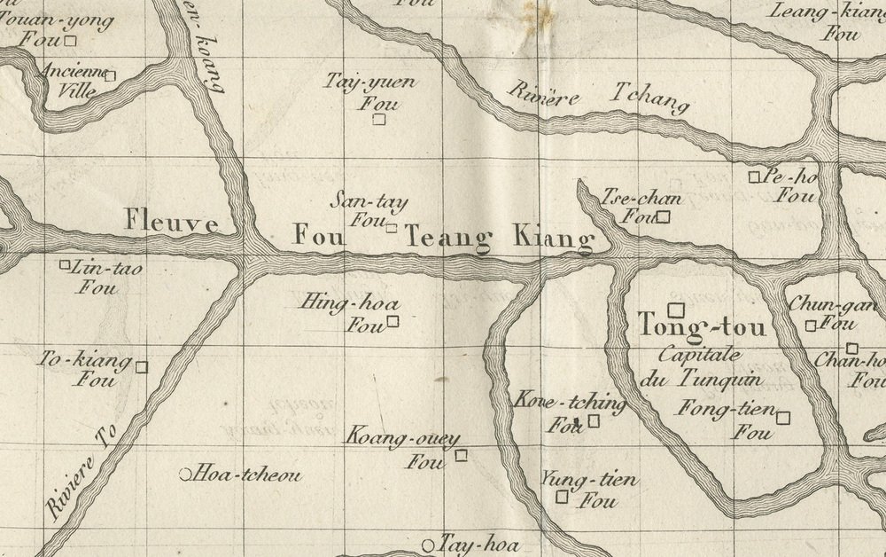 Antique Map of Tonkin, Northern Vietnam Red River Delta, 1780s for sale ...
