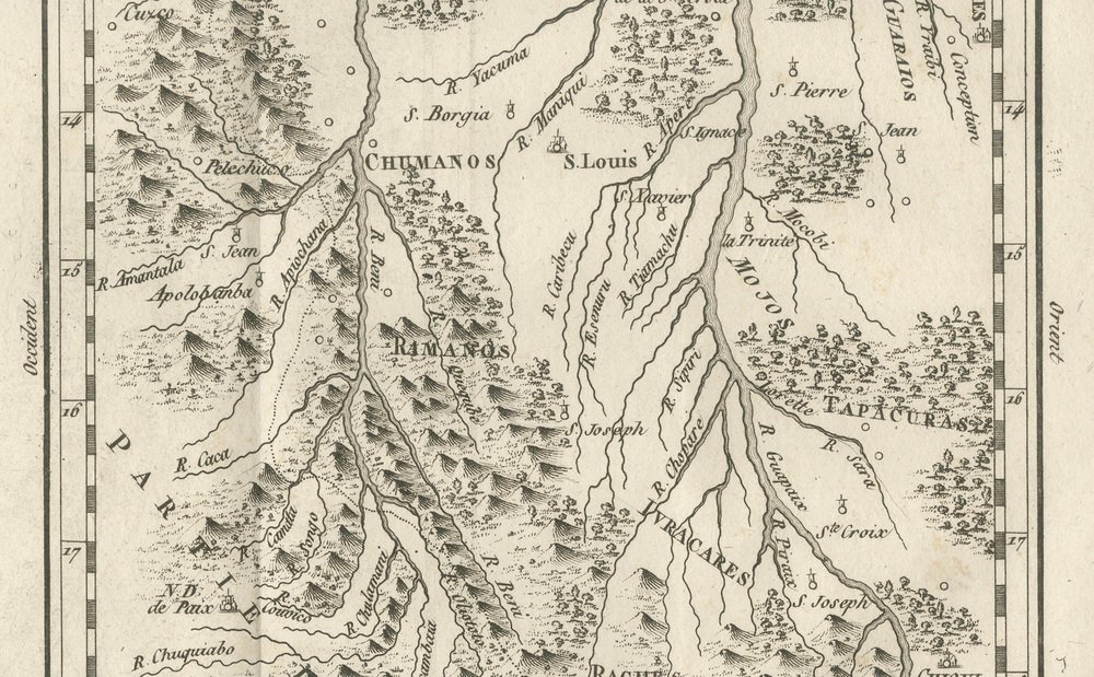 Antique French Jesuit Map by Portier, 1790s for sale at Pamono