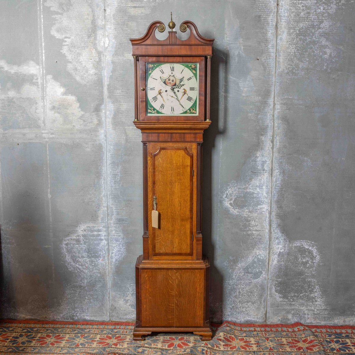 Antique Longcased Clock in Oak for sale at Pamono