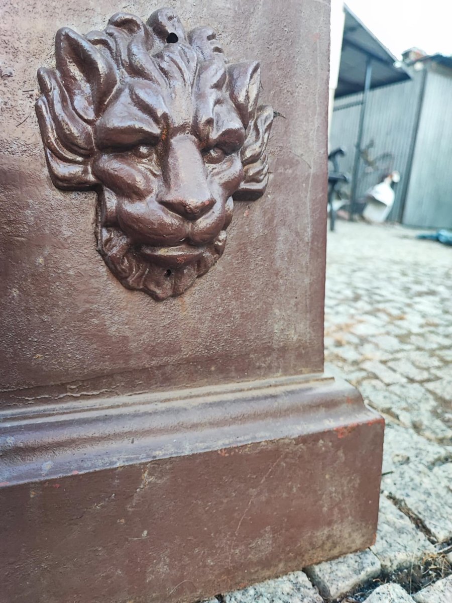 Neo-Gothic Cast Iron Flowerpot with Devils Heads on the Sides for sale ...