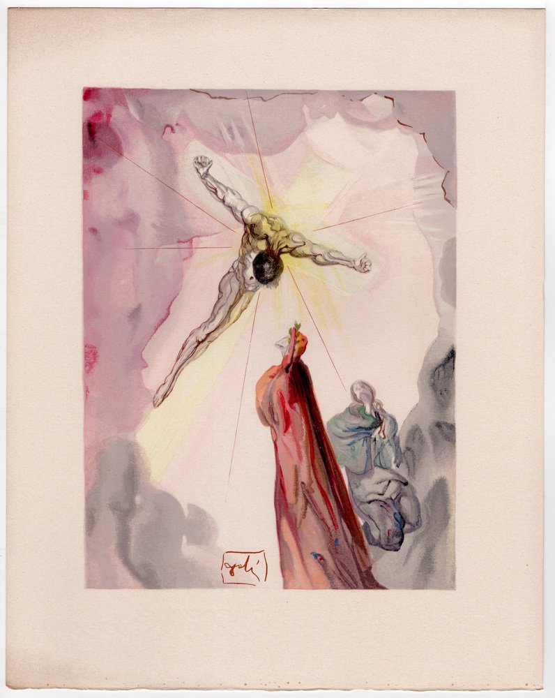 Salvador Dali, The Cross of Mars, 1964, Original Woodcut for sale at Pamono