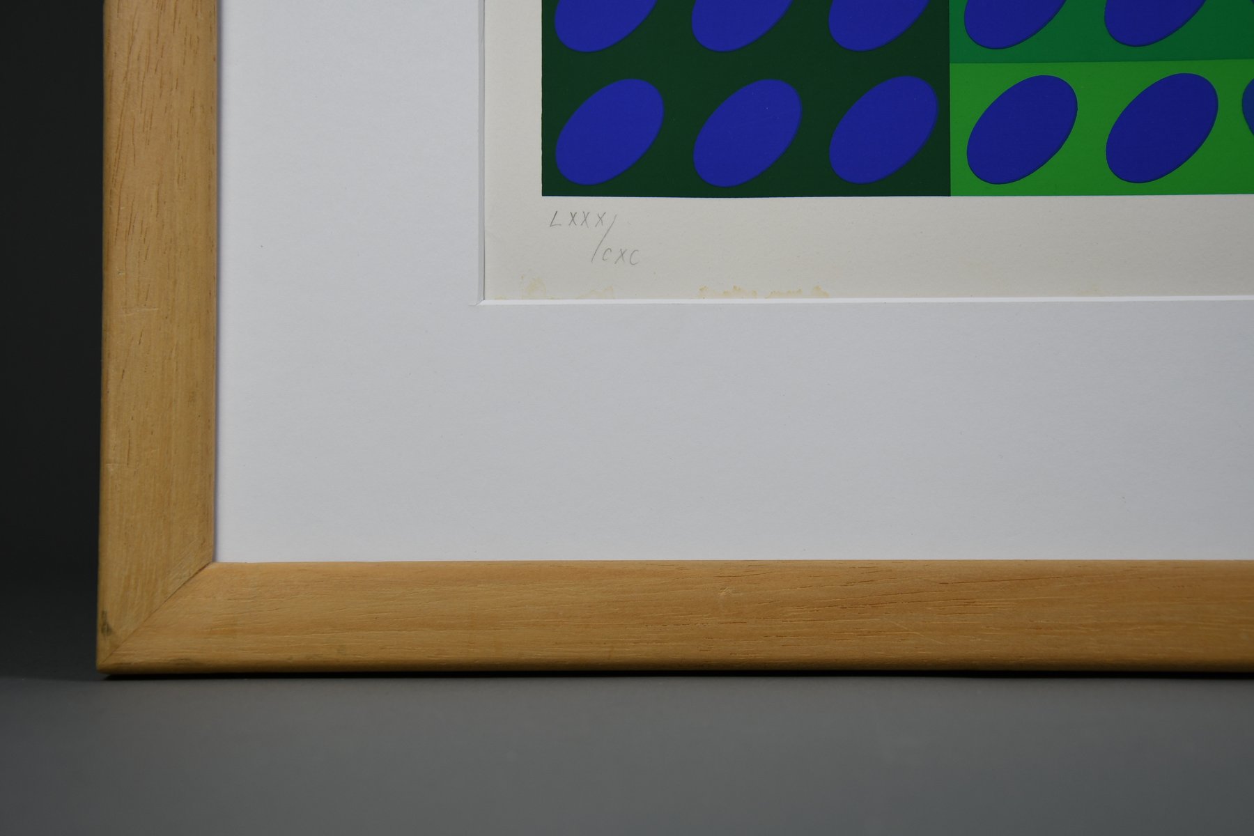 Victor Vasarely, Op Art Composition in Blue and Green, 1970, Lithograph ...