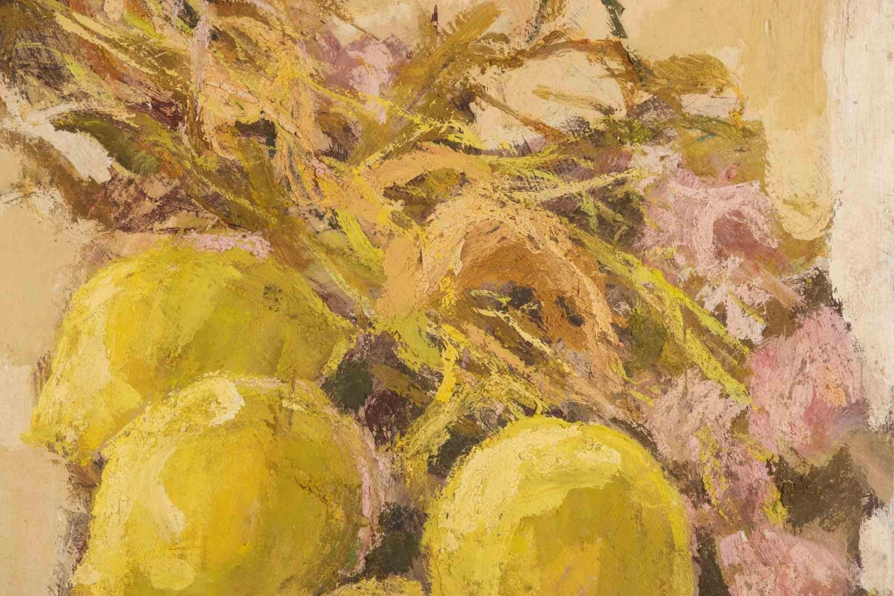 Franco Marzilli, Still Life with Lemons, Oil Painting, 1970s for sale ...