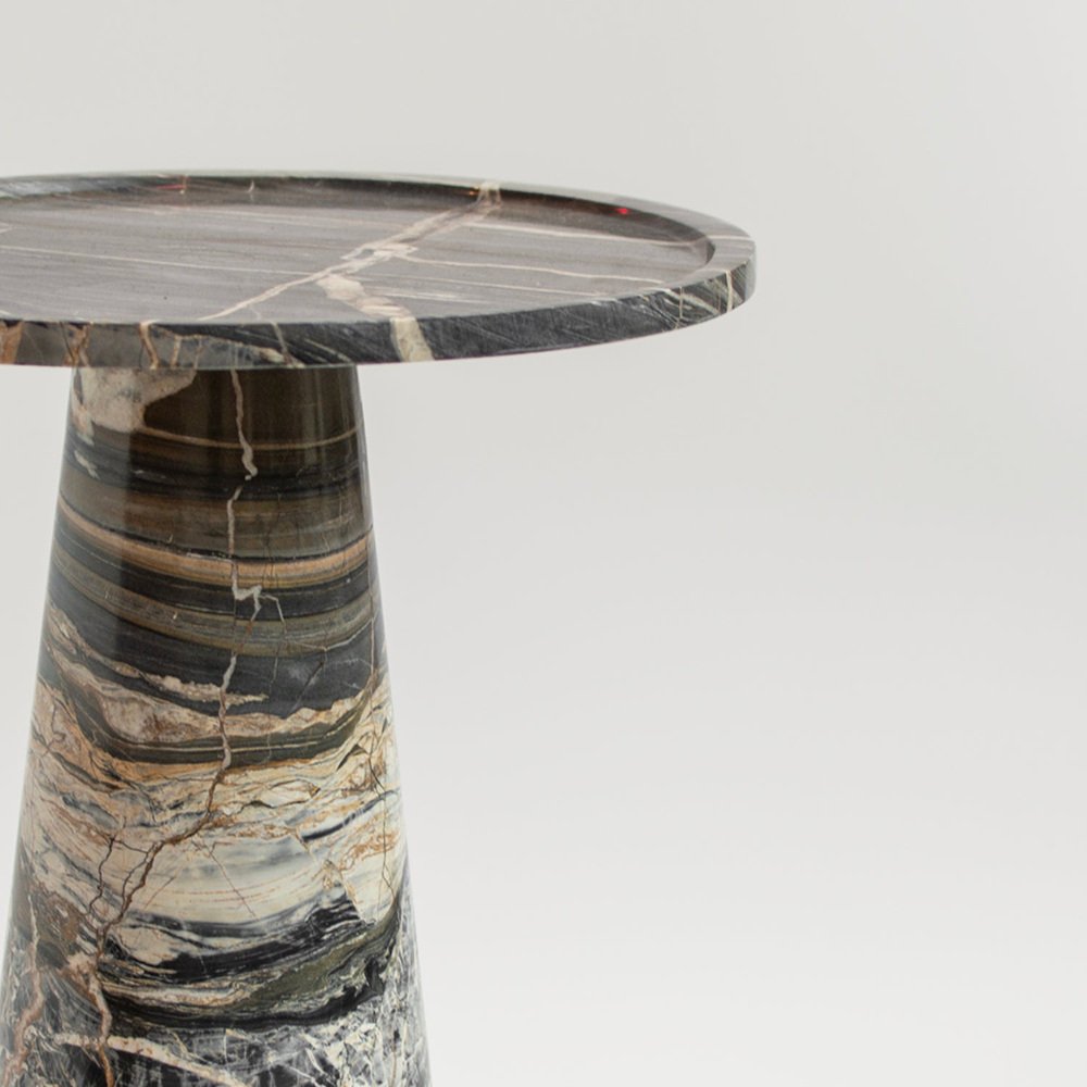 Cone Side Table in Picasso Marble from Kiwano Concept for sale at Pamono