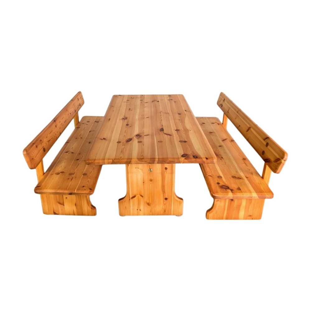 Two Benches and Table by Carl Malmsten for Karl Andersson and Sner, Set ...